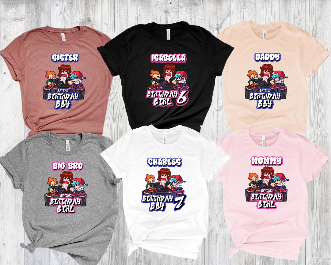 Friday Night Funkin Birthday Shirt, Custom Birthday Boy Tee, Birthday ...