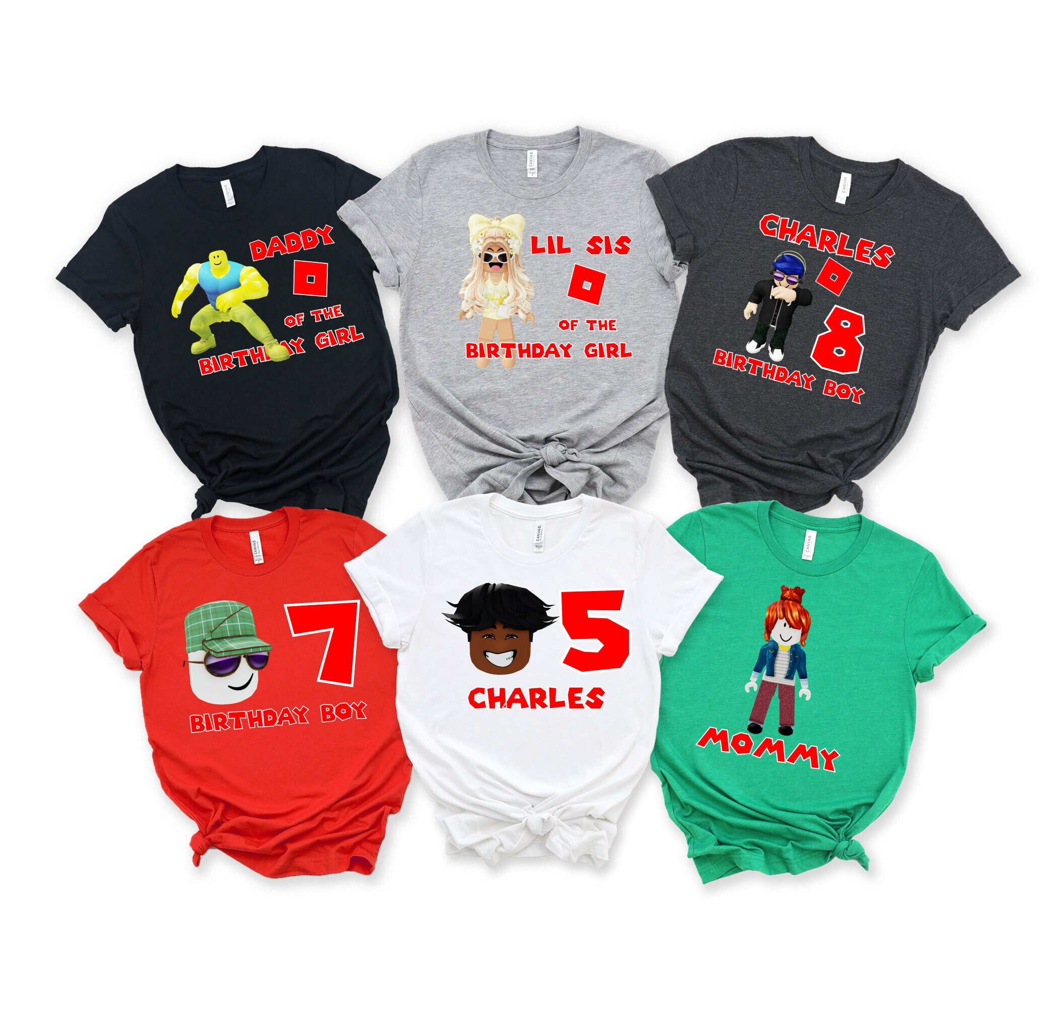 Personalized Robots Avatar, Custom Birthday Boy Shirt, Your Roblox ...