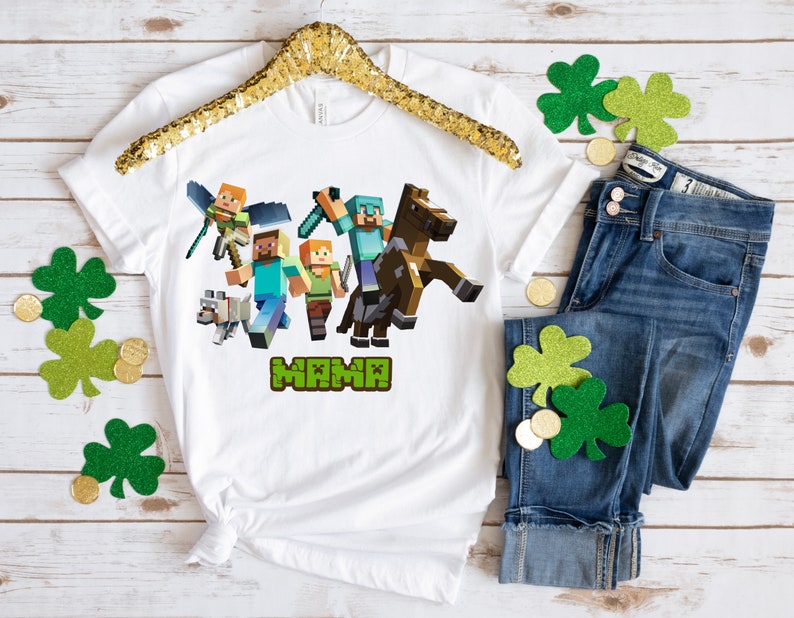 Custom Minecraft Birthday Shirt, Minecraft Party Shirt,family Birthday ...