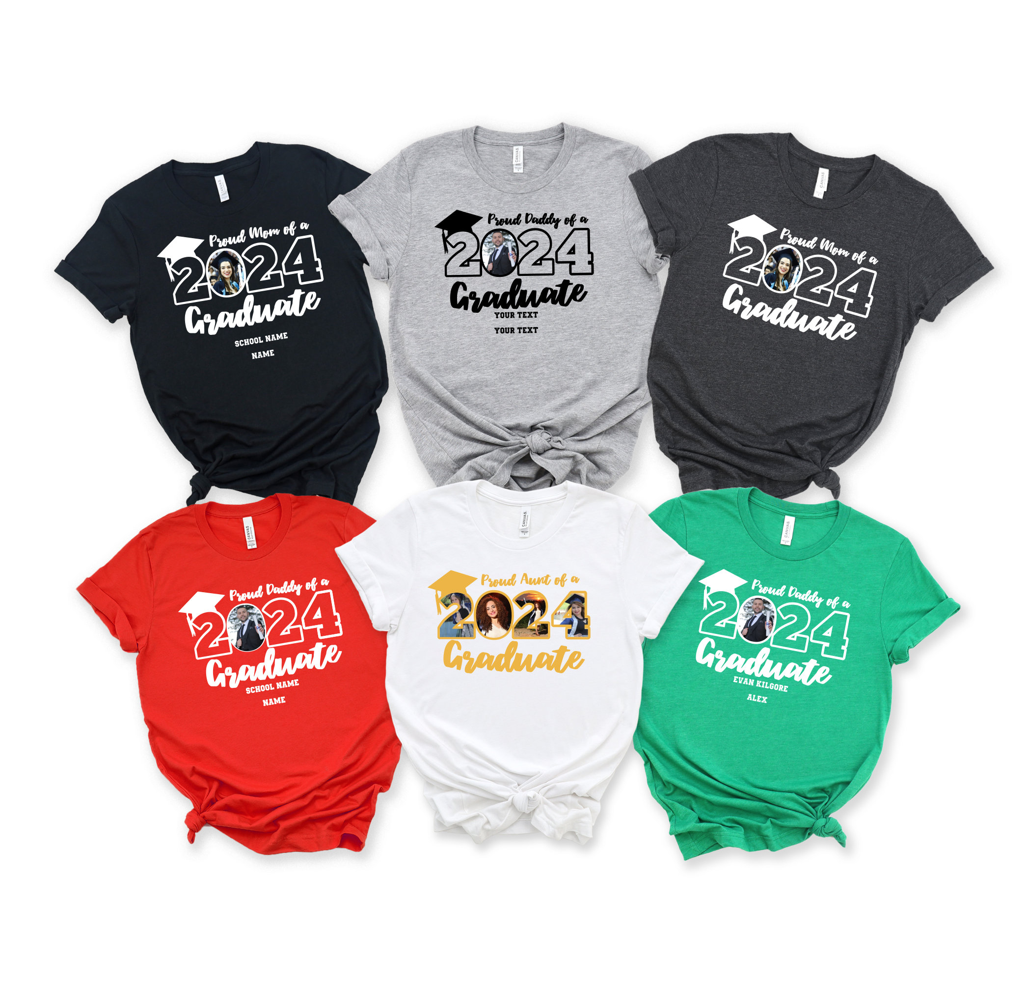 2024 Graduation, Custom Photo Graduation Shirt, Personalized Graduation ...