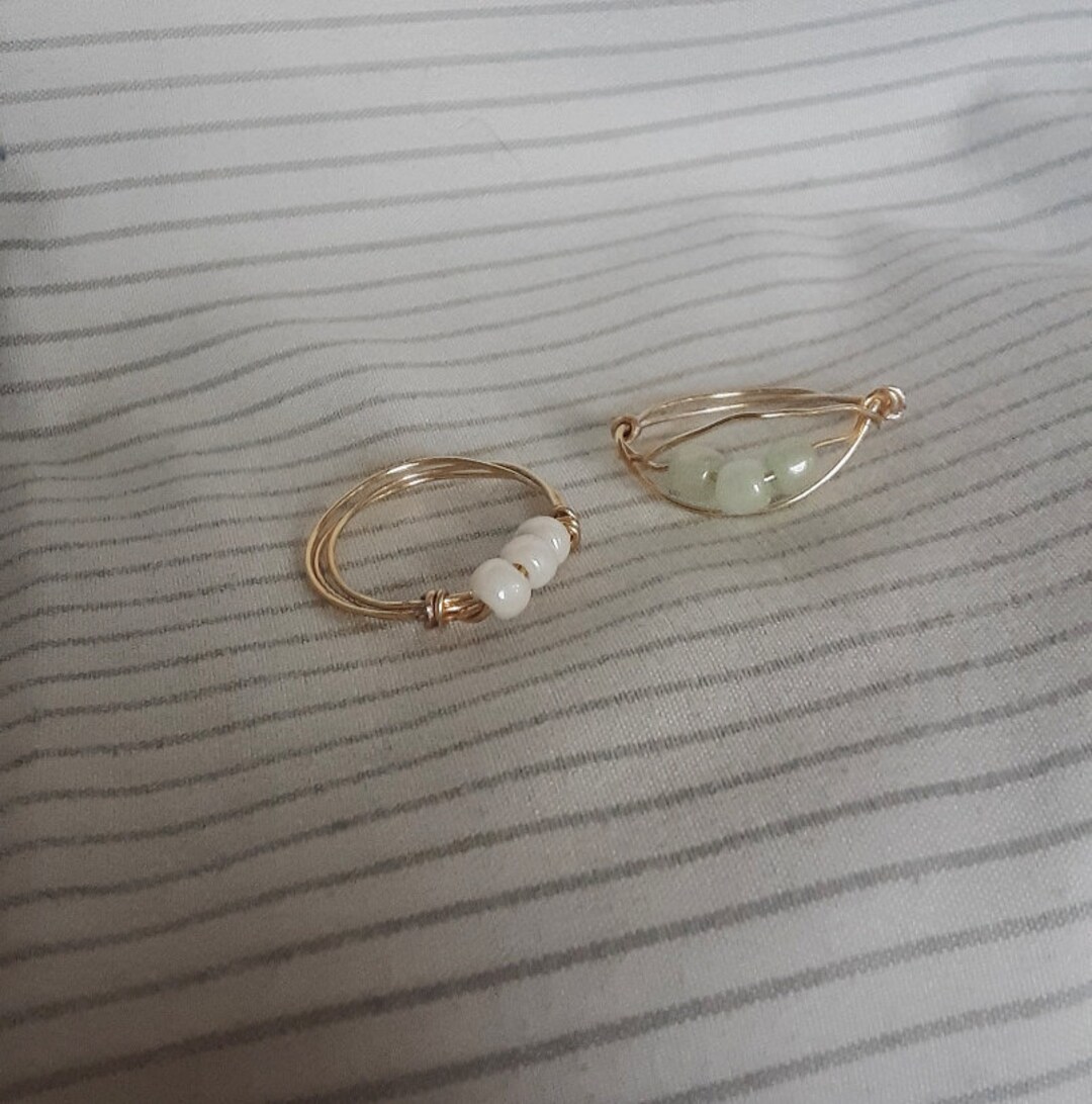 Wire Beaded Ring - Etsy
