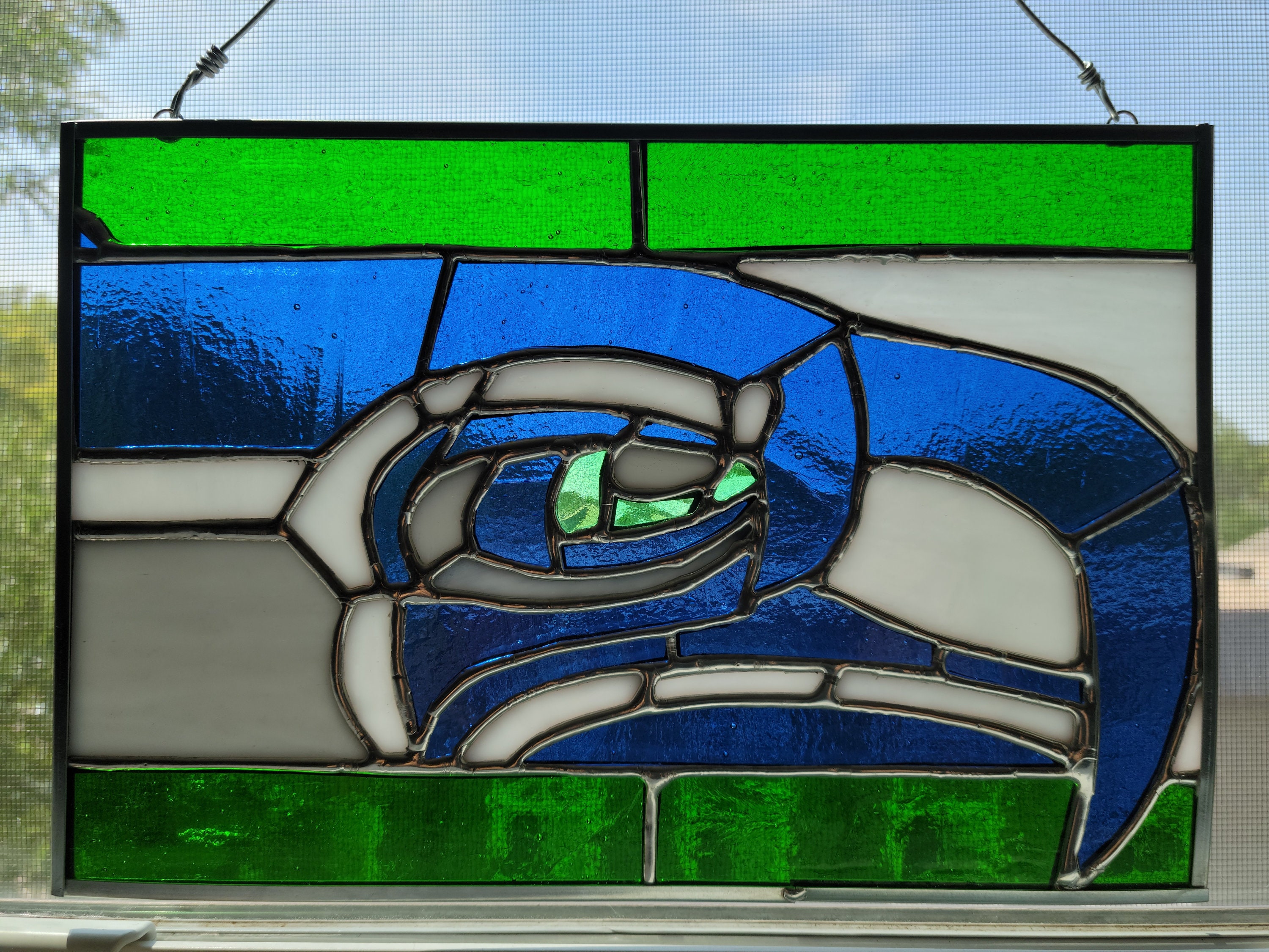 Cool Seahawk Seattle Football Team Stained Glass - Etsy