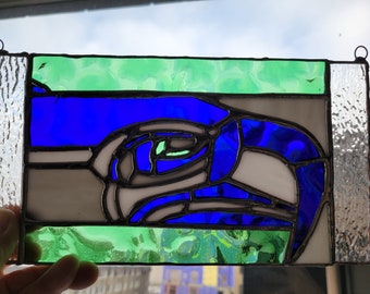 Stained Glass Seahawk - Etsy