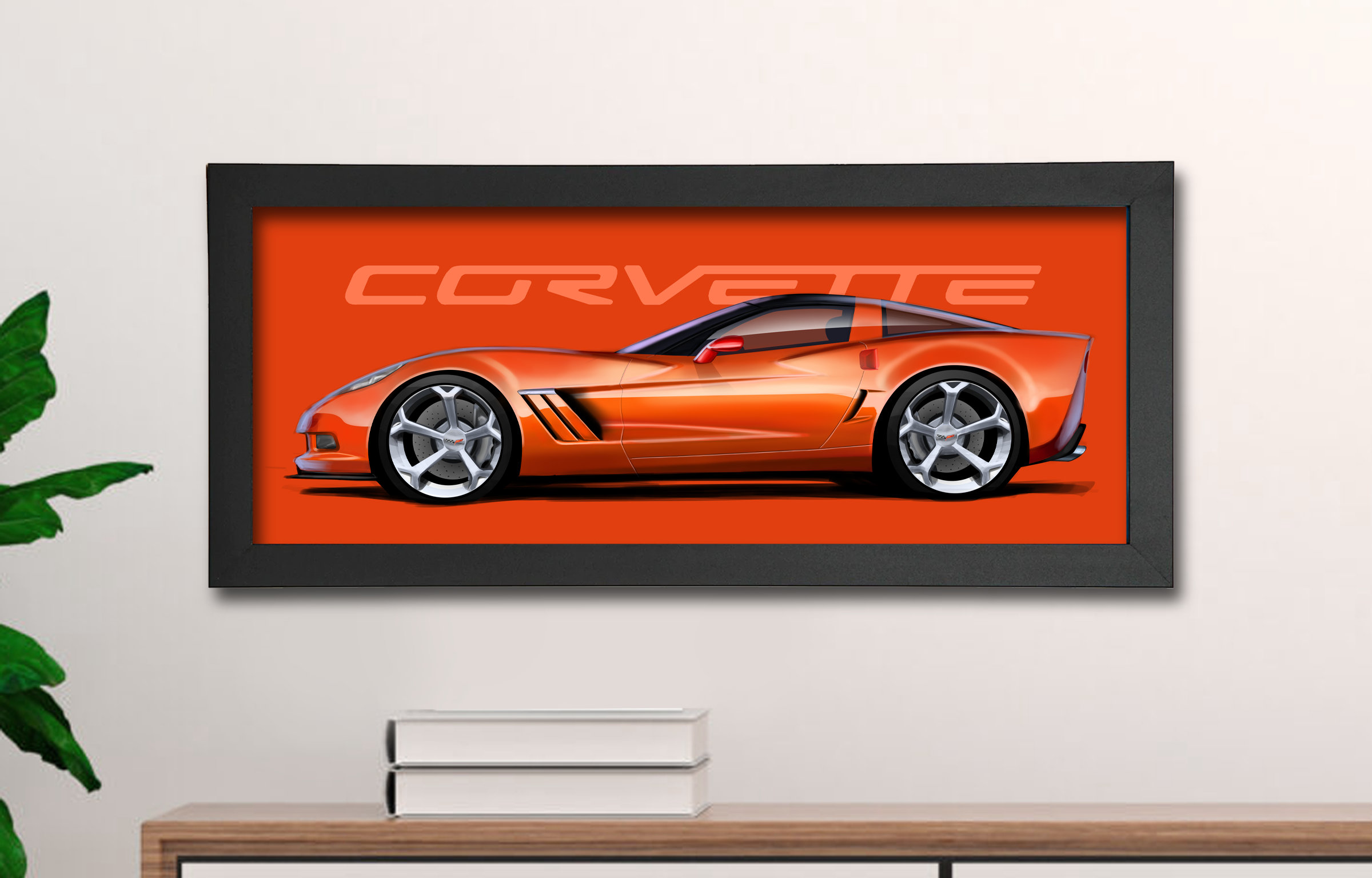 C6 Corvette Framed Art Customizable - Etsy