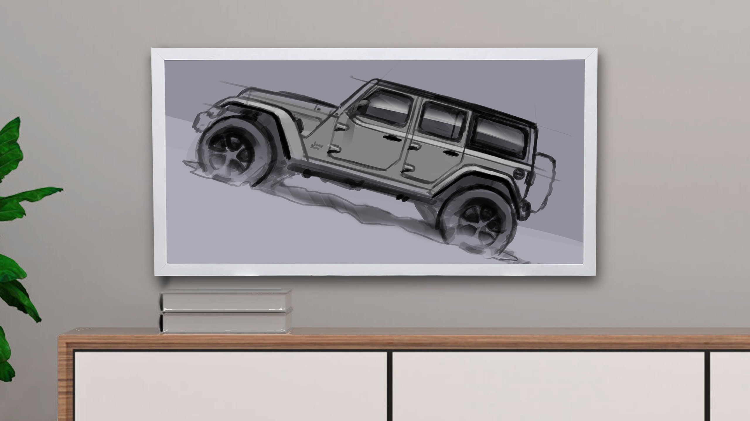 Jeep Wrangler JL Framed Painting - Etsy