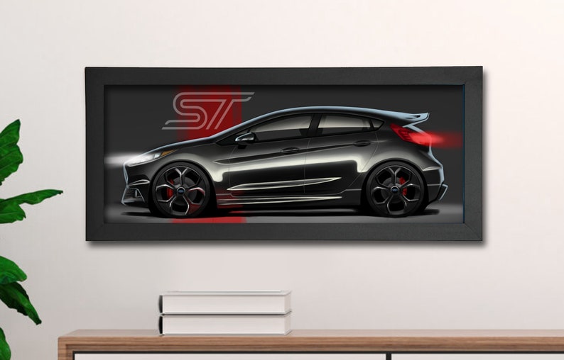 Ford Fiesta ST Framed Digital Painting - Etsy