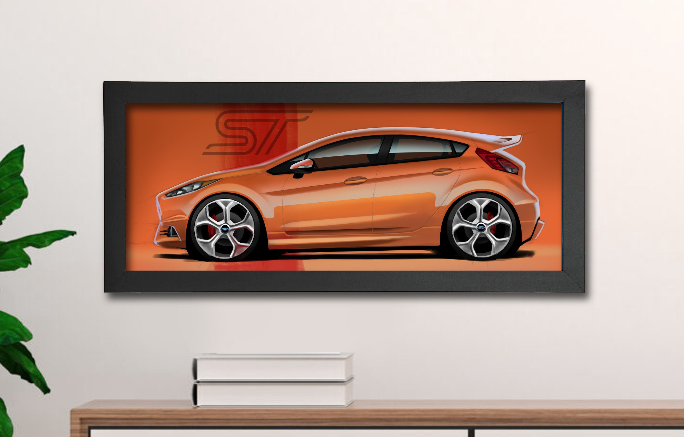 Ford Fiesta ST Framed Digital Painting - Etsy