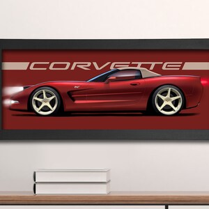 C5 Corvette Framed Painting - Etsy