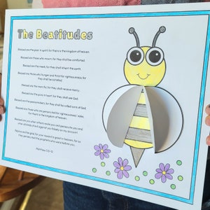 The Beatitudes Craft for Kids Sunday School Lesson Printable Christian ...