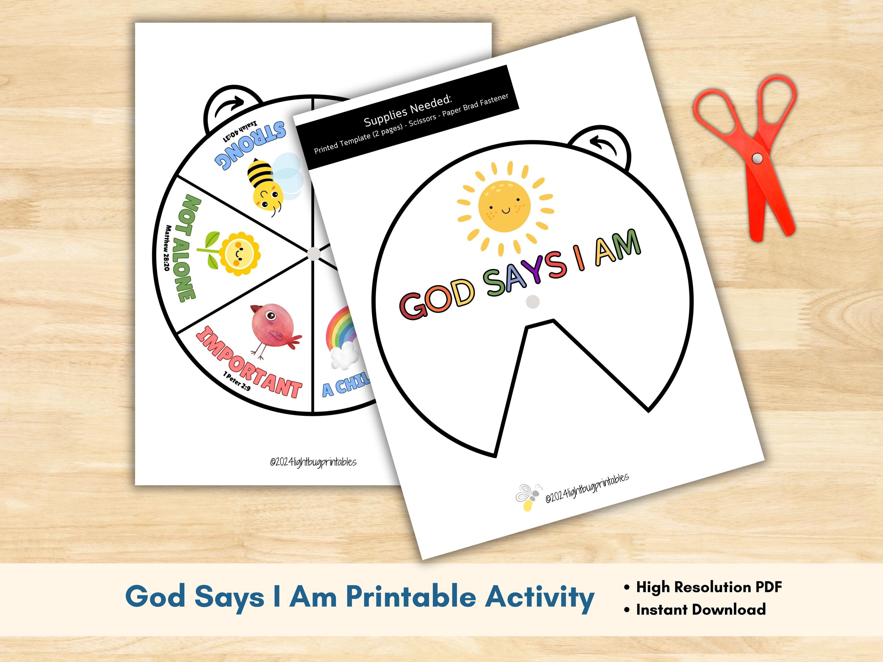 Gods Promises Bible Craft for Kids Printable Sunday School Lesson ...
