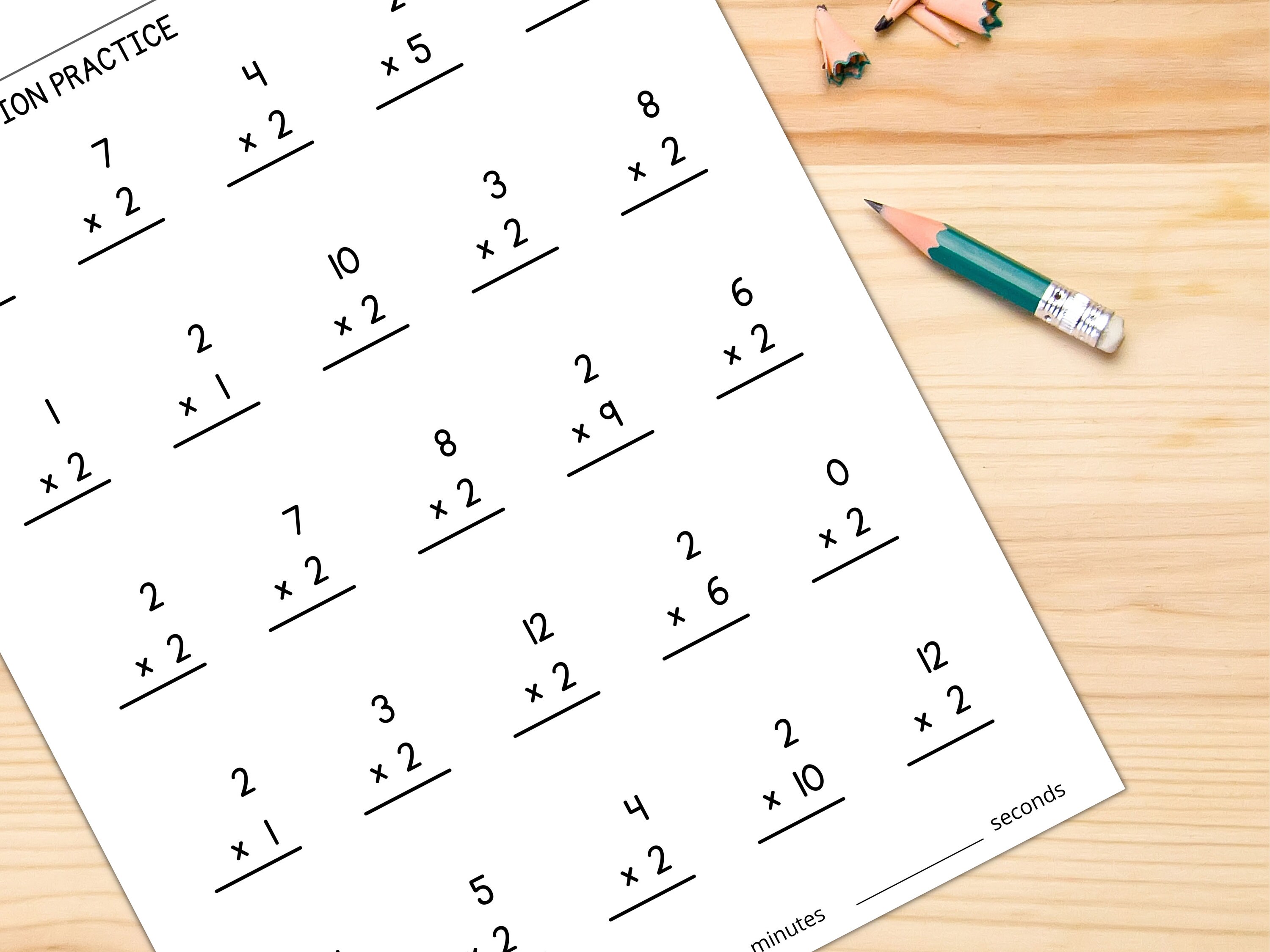 Multiplication Worksheet Printable Times Table Drill Multiplication ...
