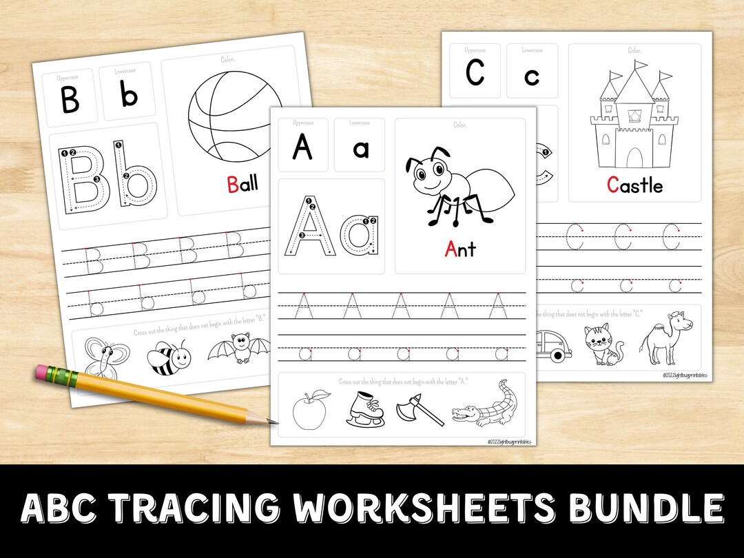 Alphabet Worksheets ABC Worksheets Easy Printable Worksheets Letter ...