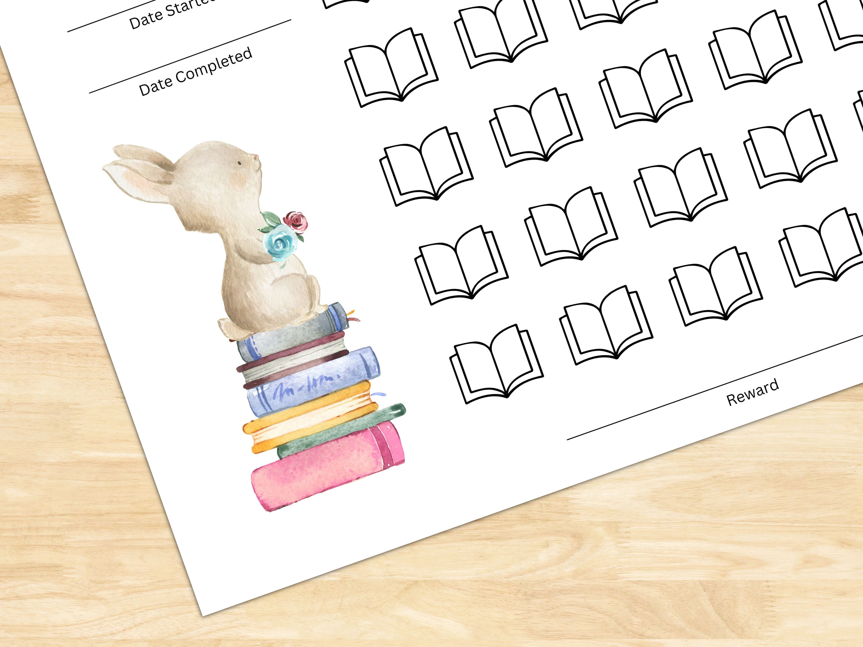 Printable Reading Log Reading Challenge Tracker Kids Reading Goal Chart ...