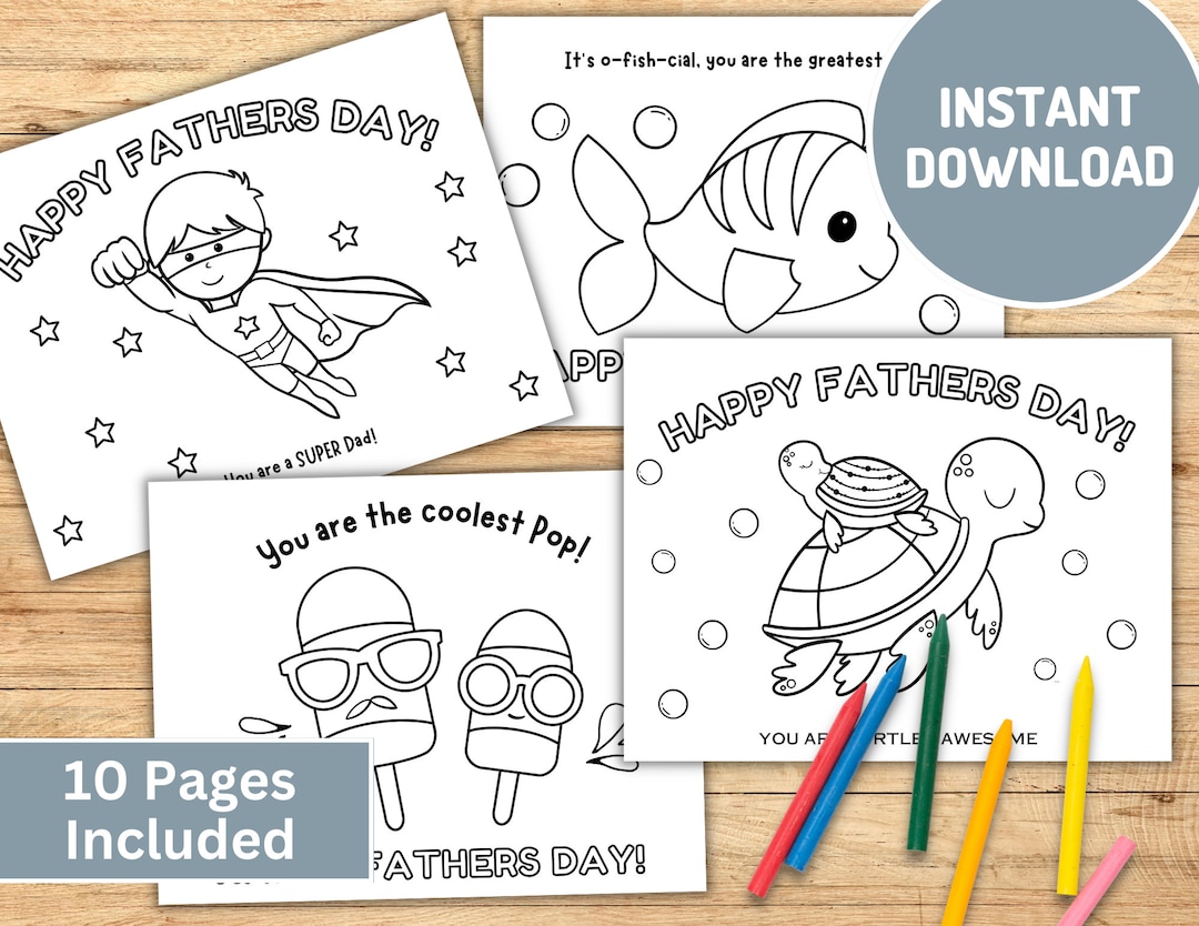 Fathers Day Coloring Pages | Coloring Sheets | Puns for Kids | Fathers ...