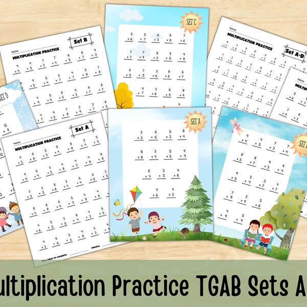 Multiplication Worksheet - Etsy