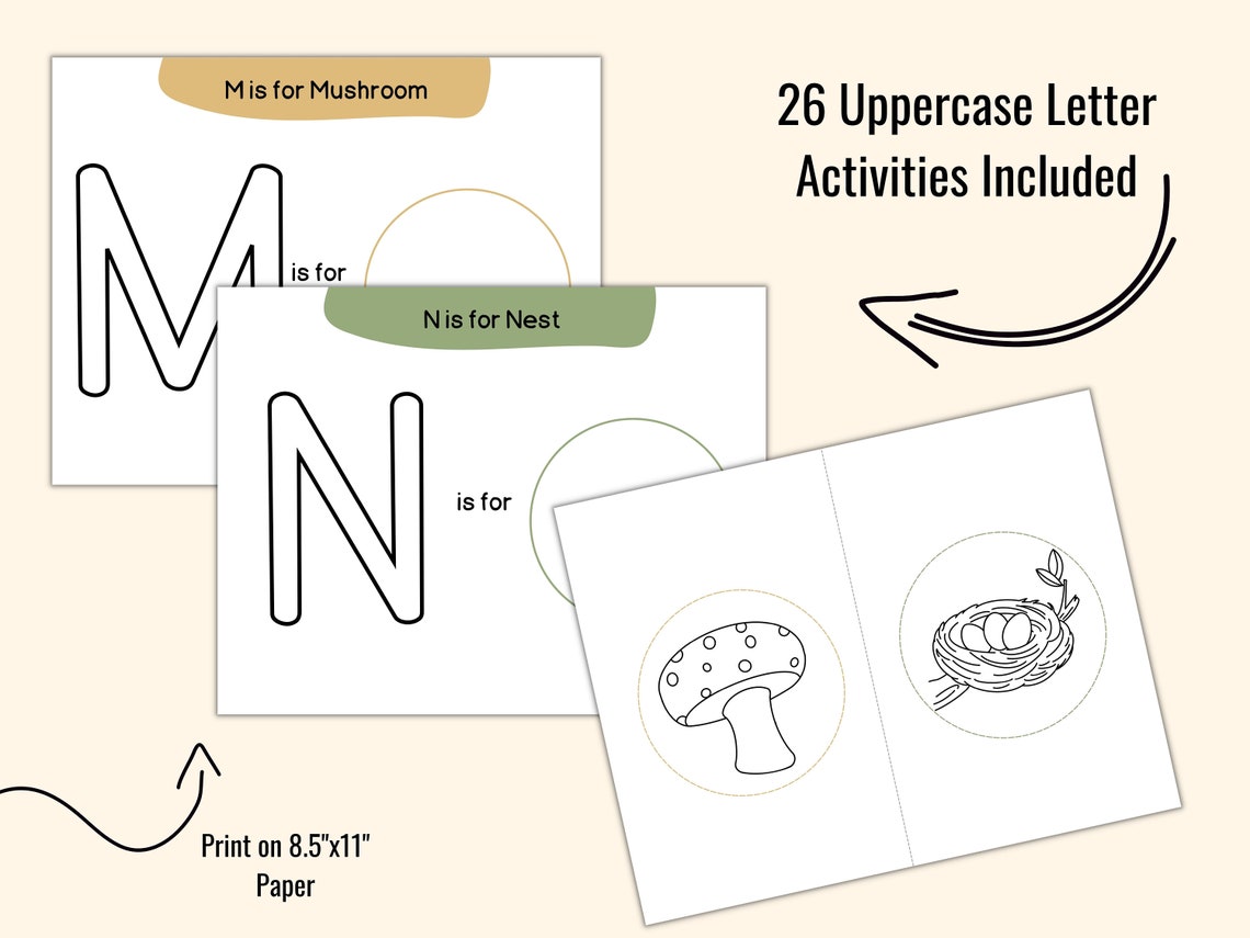 Uppercase Alphabet Activity Cut and Paste Worksheets Easy Printable ...