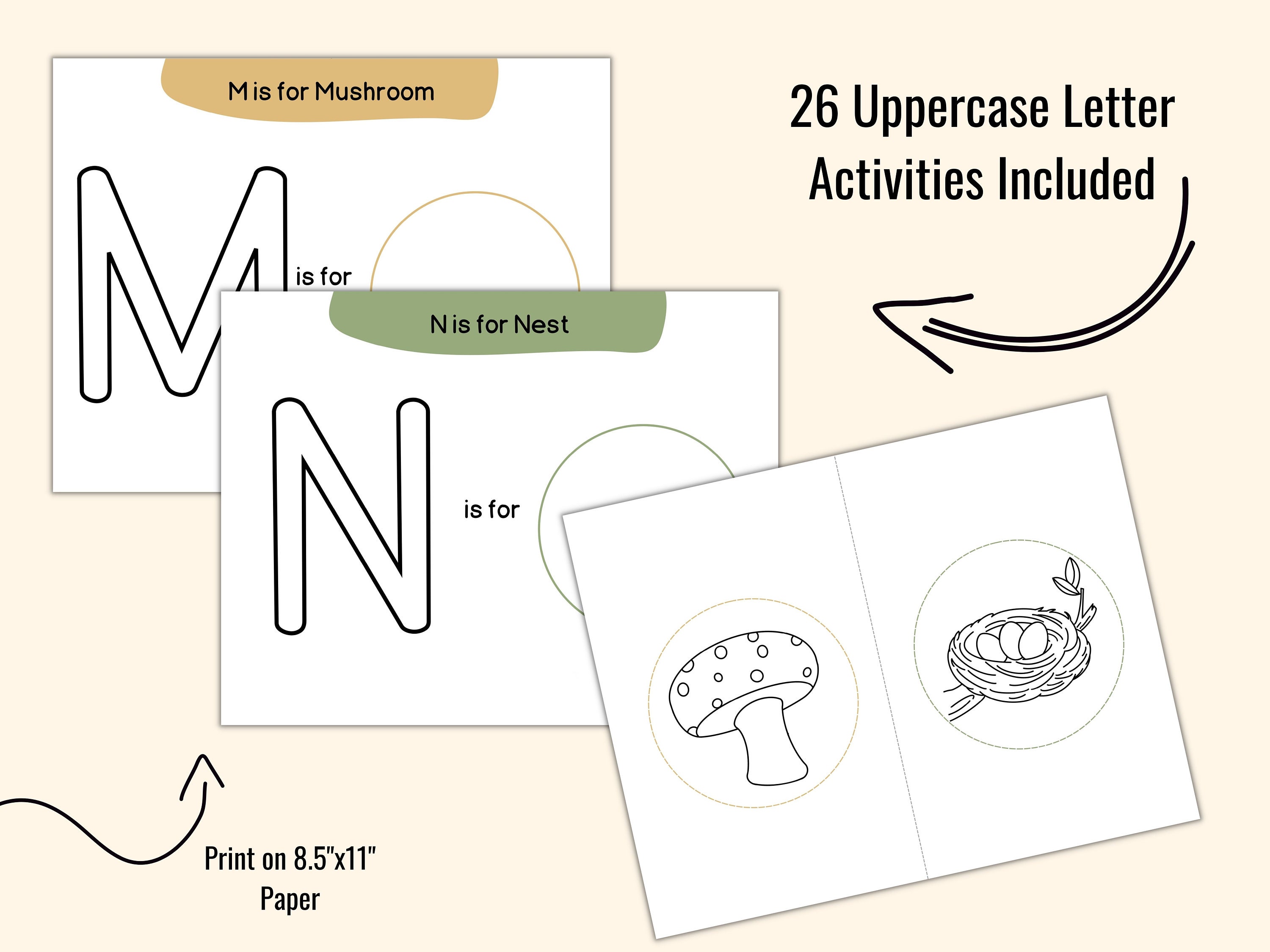 Uppercase Alphabet Activity Cut and Paste Worksheets Easy Printable ...