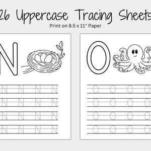Uppercase Alphabet Tracing | ABC Worksheets | Easy Printable Worksheets ...