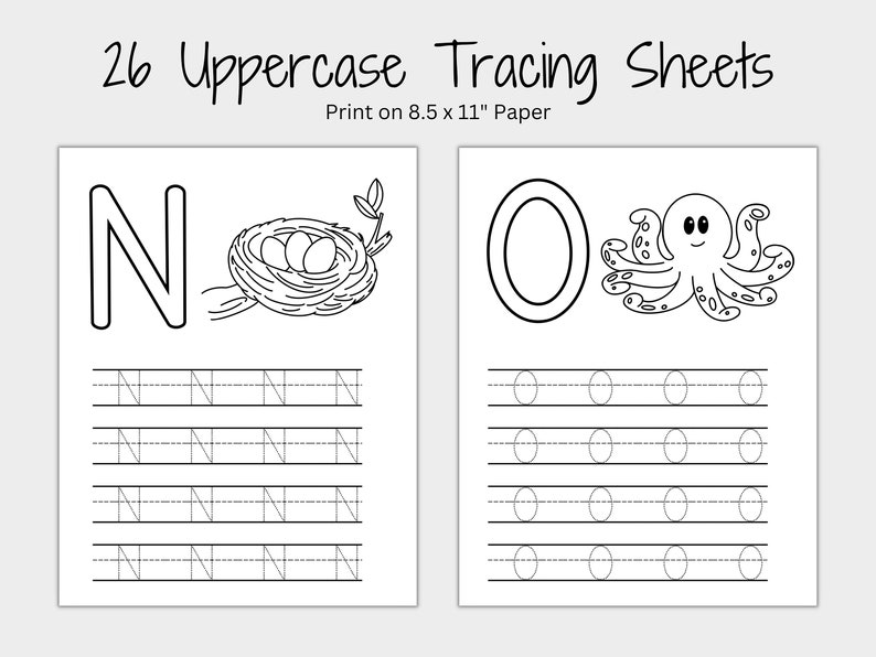 Uppercase Alphabet Tracing ABC Worksheets Easy Printable Worksheets ...