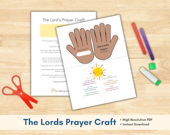 The Lord’s Prayer Folding Surprise Craft for Kids. Bible Craft ...