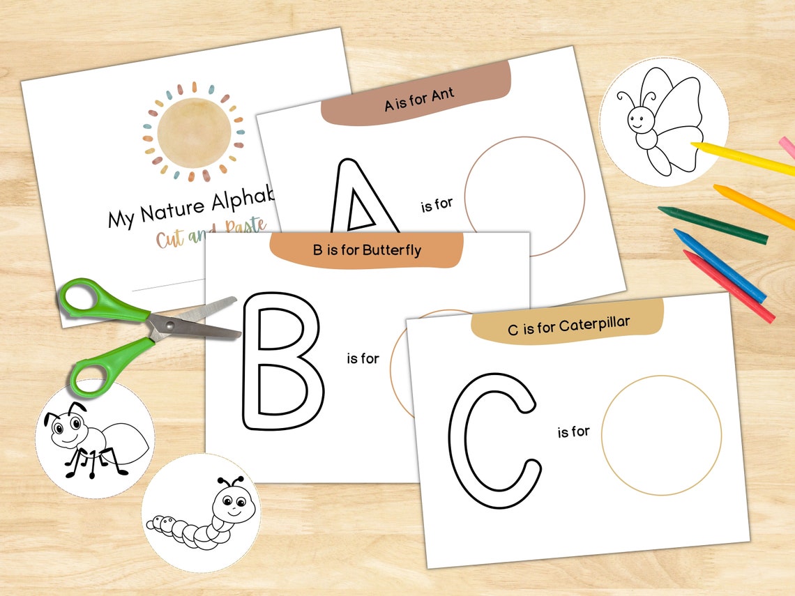 Uppercase Alphabet Activity Cut and Paste Worksheets Easy Printable ...