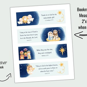 Christmas Nativity Bookmarks Printable Bookmarks Party - Etsy