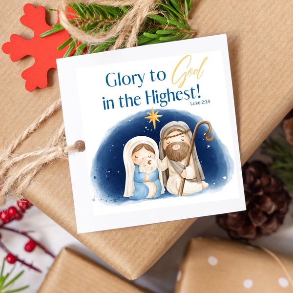 Christmas Scripture Tag Printable - Etsy