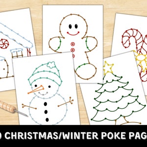 Toddler Poke Pages | Montessori | Puncher | Christmas Winter | Pin ...