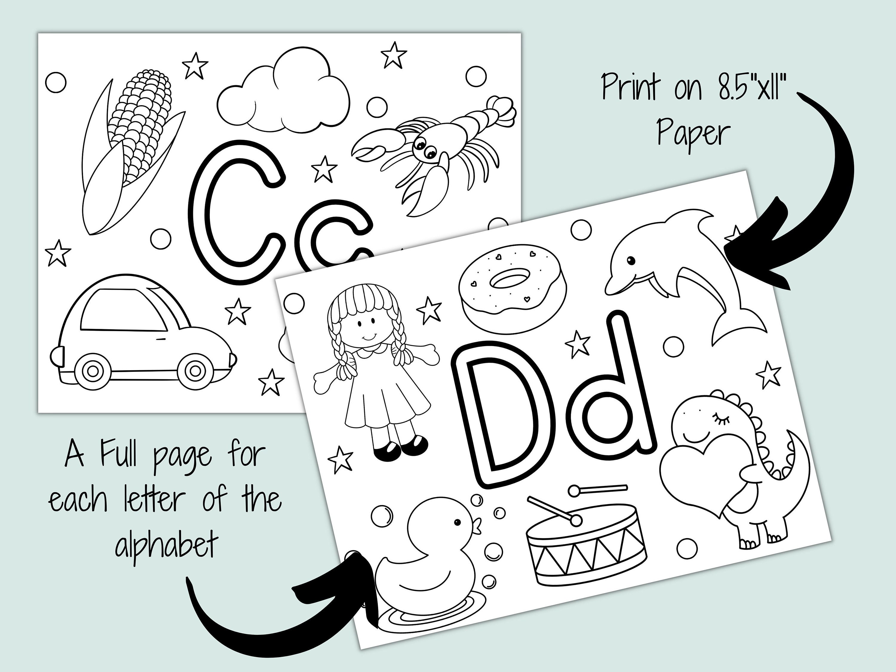 26 Alphabet Coloring Pages Coloring ABC Worksheet Printable ABC ...