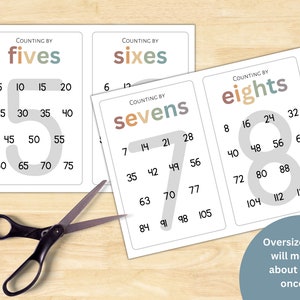 Skip Counting Cards | Multiplication Cards | Fact Cards | Skip Counting ...