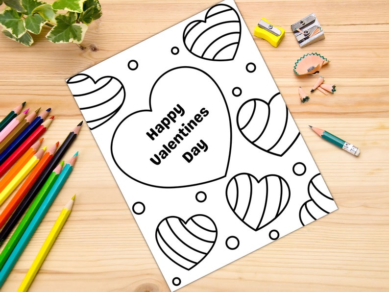 Beginner Valentines Day Coloring Sheets Coloring Page Easy - Etsy