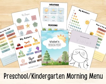 Wilderness Morning Menu Homeschool Printables Worksheets: - Etsy