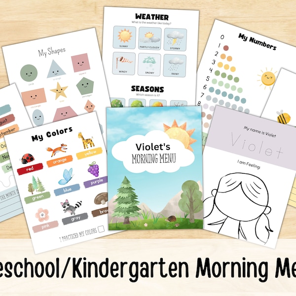Printable Homeschool Morning Menu - Etsy