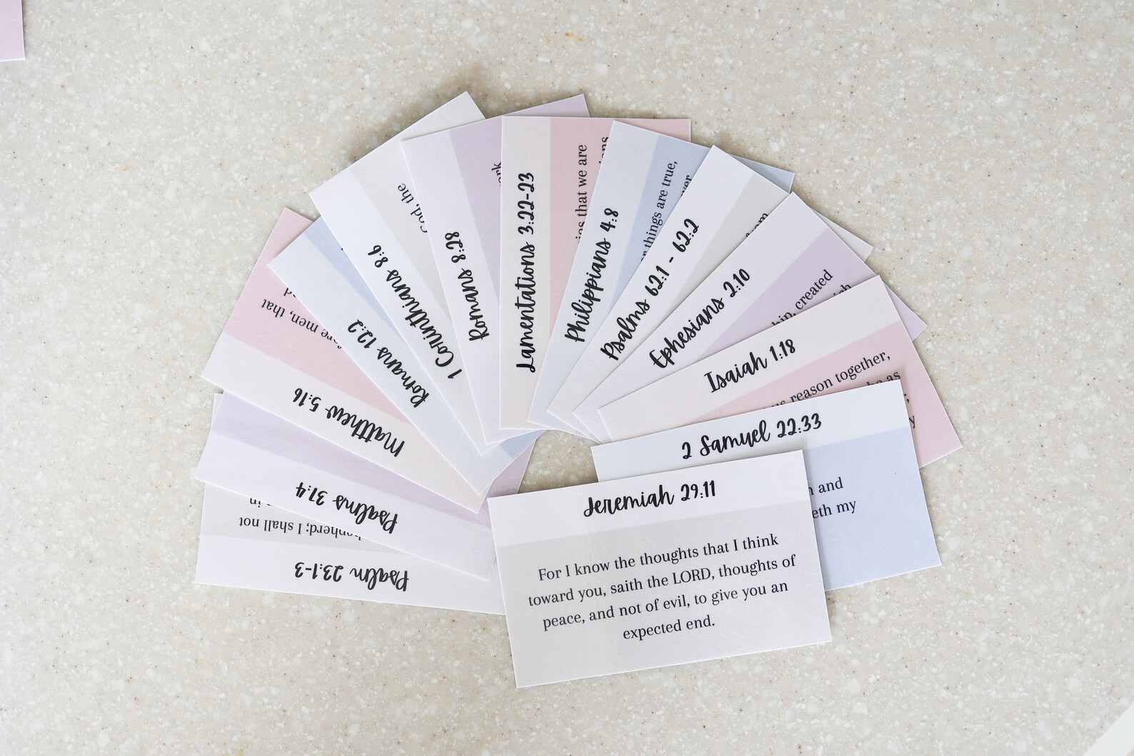 KJV Bible Scripture Cards Printable Set of 40 Christian Encouragement ...