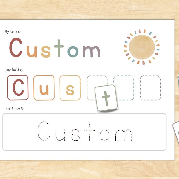 Toddler Learning Name Mat - Etsy