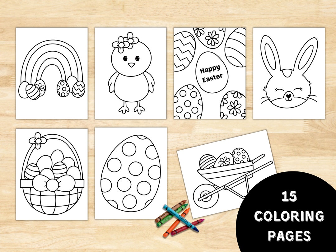 Beginner Easter Coloring Sheets | Coloring Page | Easy Coloring Pages ...