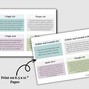 Printable LDS Scripture Cards | Book of Mormon Cards | Christian ...