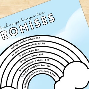 God's Promises | Rainbow Craft | Instant Download | Sunday School ...