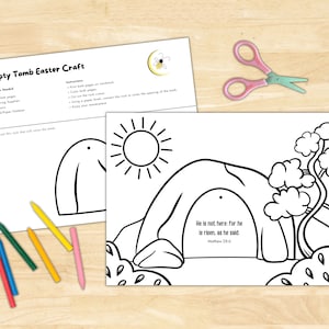 He is Risen Easter Craft | ESV | KJV | NIV | Instant Download | Sunday ...