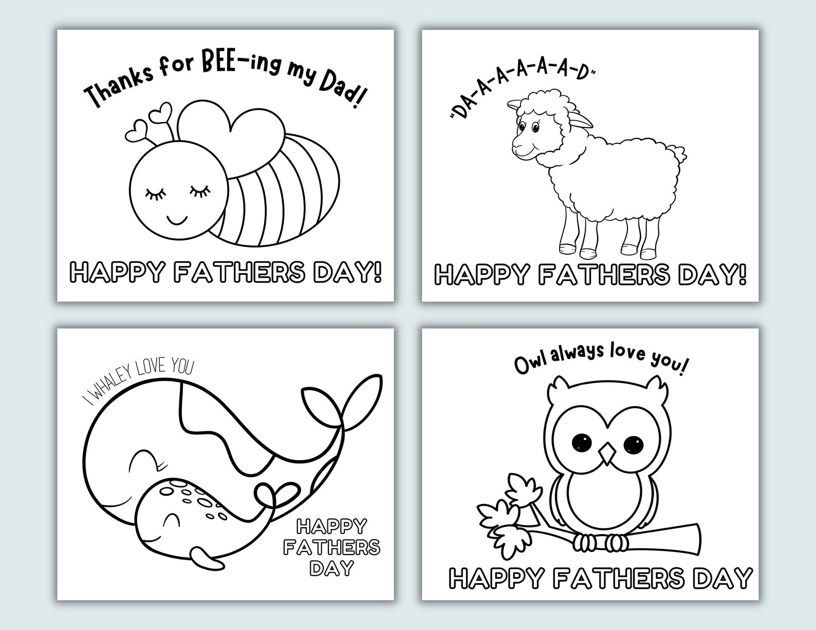Fathers Day Coloring Pages Coloring Sheets Puns for Kids Fathers Day ...