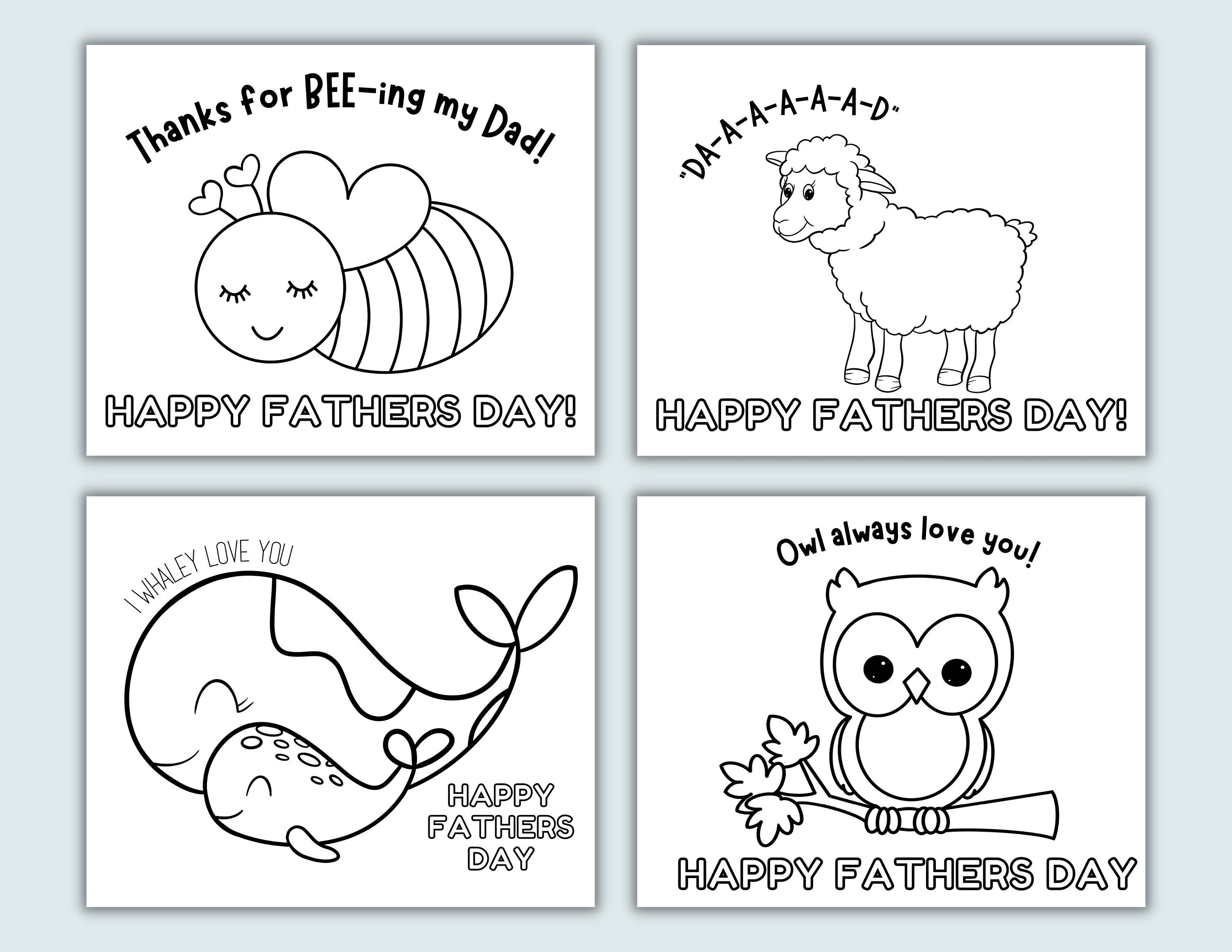 Fathers Day Coloring Pages Coloring Sheets Puns for Kids Fathers Day ...