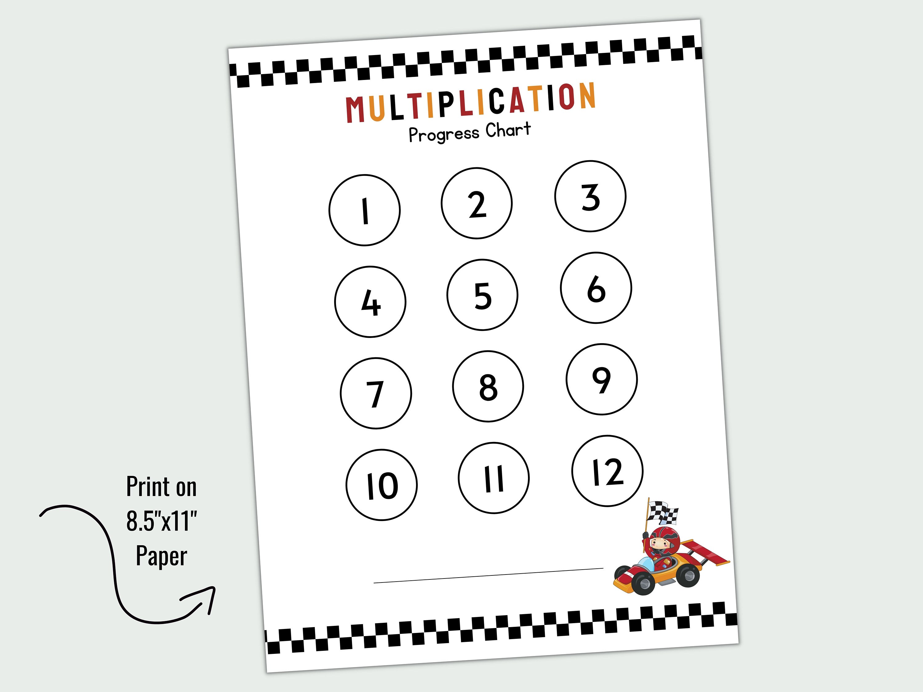 Multiplication Progress Chart Questions 1: A. Fill In The Empty Boxes