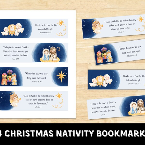 Nativity Bookmark - Etsy