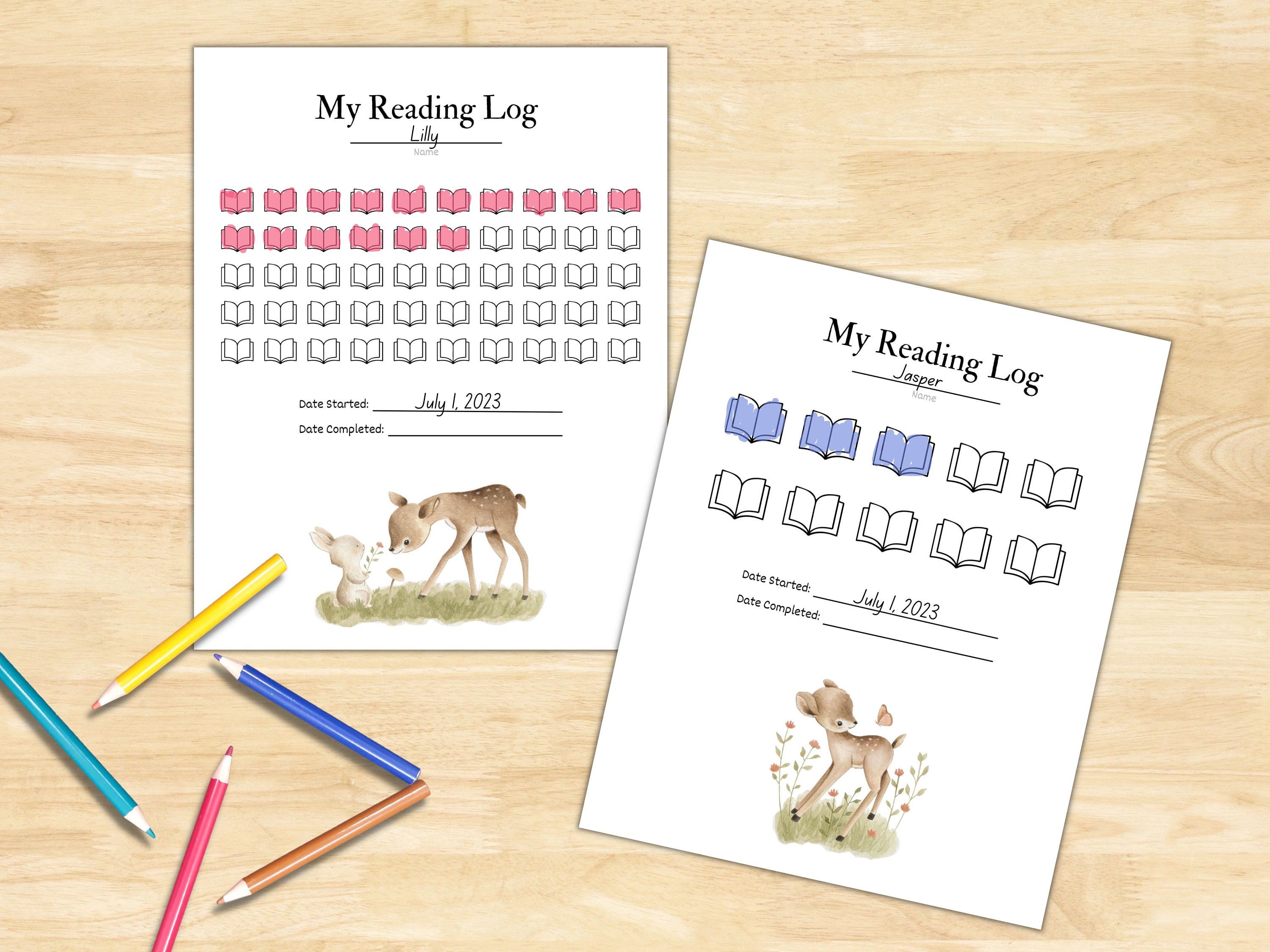 Reading Tracker for Kids Reading Challenge Kids Reading Goal Chart 100 ...