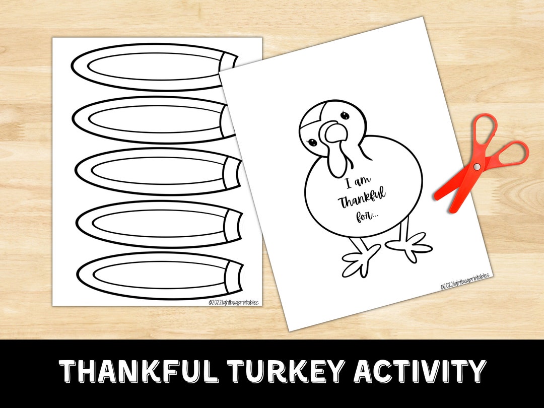 Large Thanksgiving Turkey Printable Activity Be Thankful Activity for ...