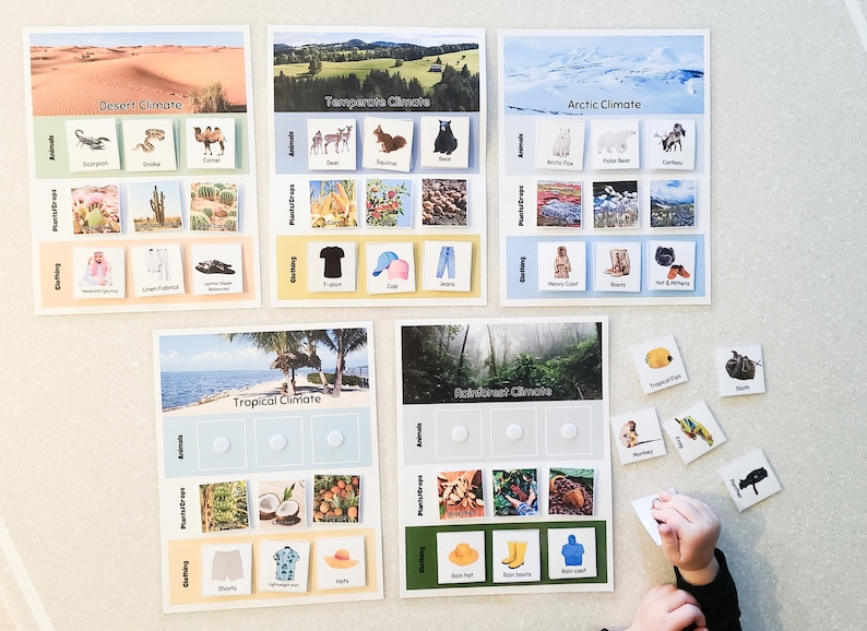 Climates and Culture Activity | Climate Mat for Kids | Montessori ...