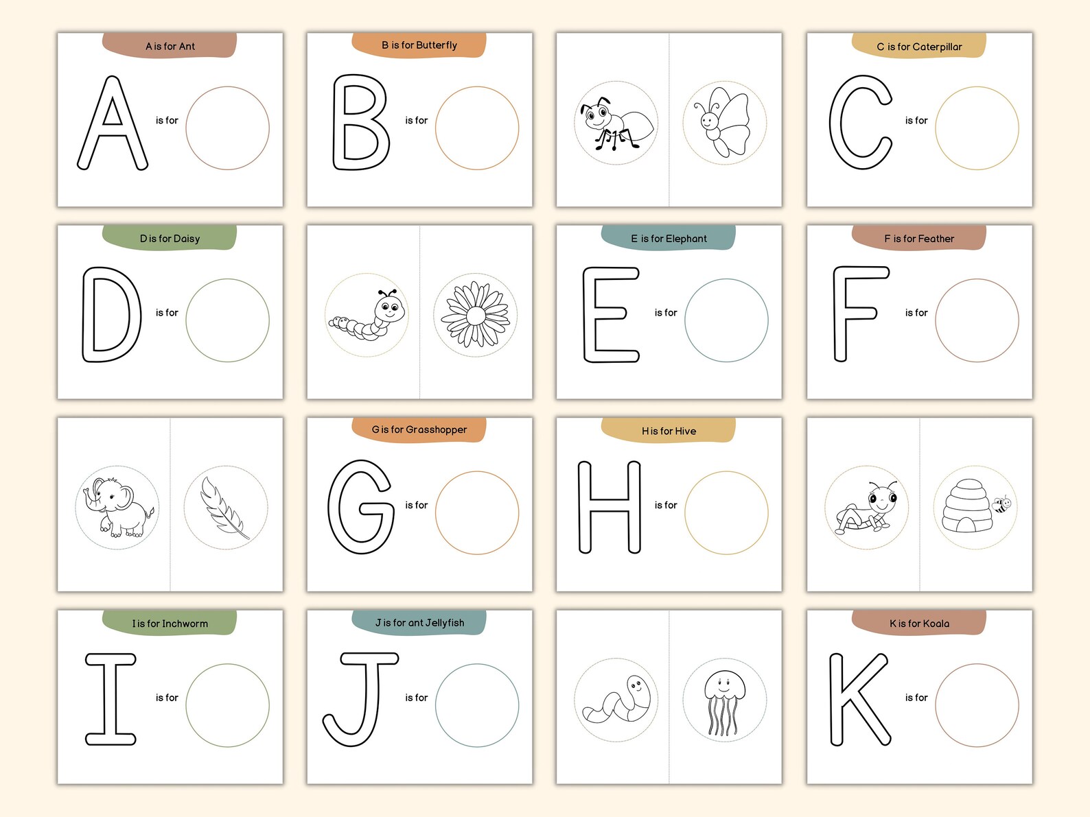 Alphabet Cut and Paste Activity | Preschool Printable (PDF Pattern) - Etsy