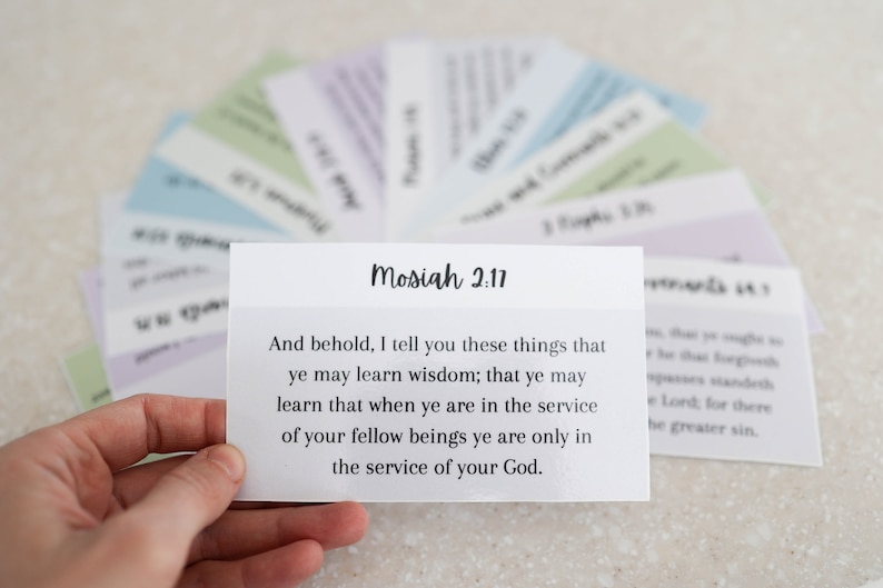 Printable LDS Scripture Cards | Book of Mormon Cards | Christian ...