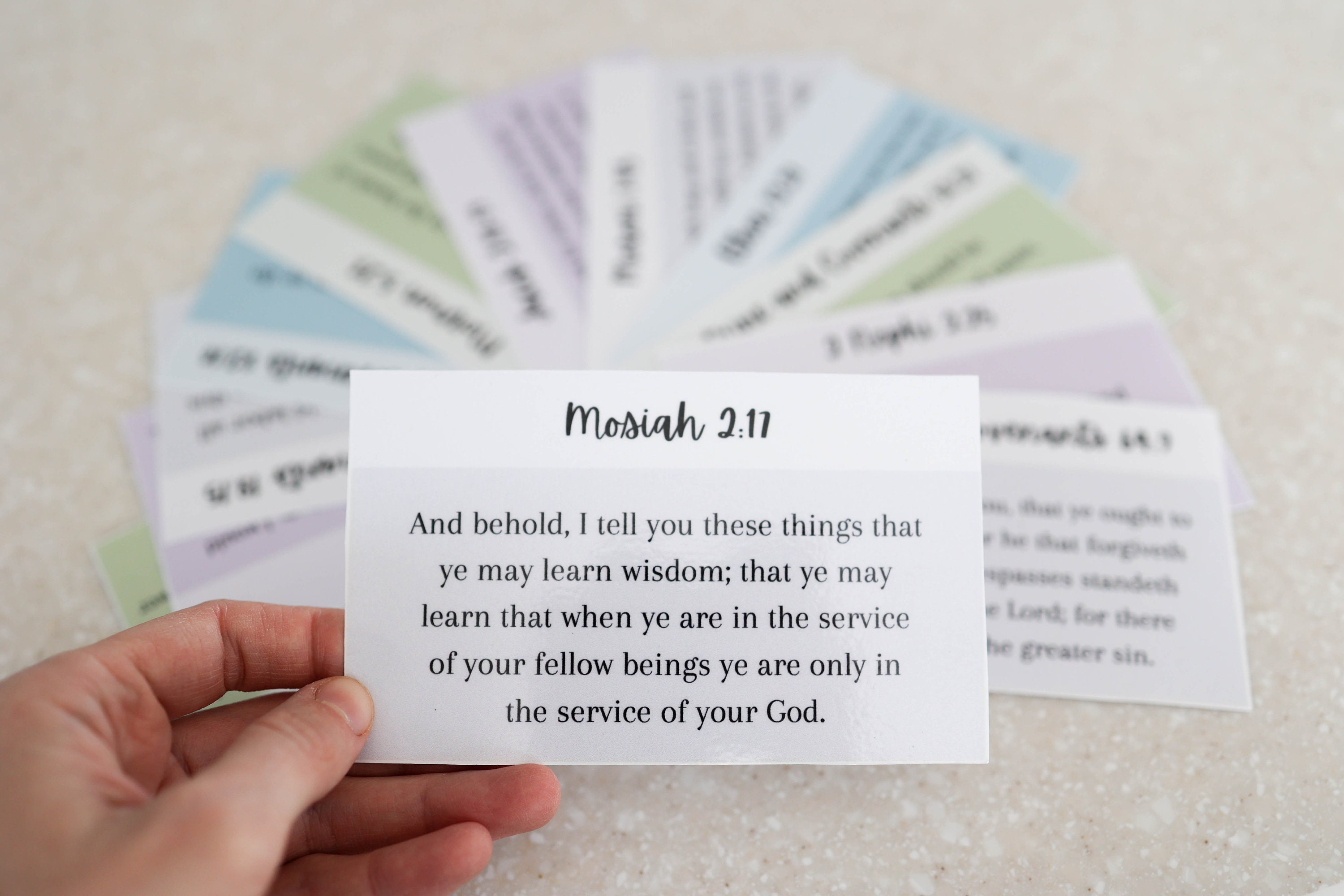 Printable LDS Scripture Cards Book of Mormon Cards - Etsy