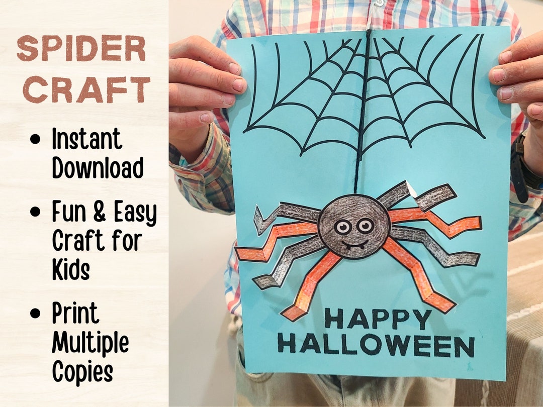 Build a Spider Activity Kids Halloween Craft Instant Download Halloween ...